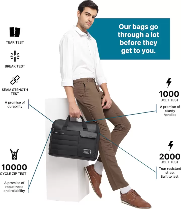 Uppercase Messenger Bag Black Office bag - Luggage & Bags Shop In Meerut